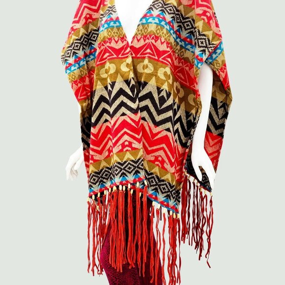 Raj | Accessories | Raj For Anthropologie Med Weight Ruana Poncho With ...